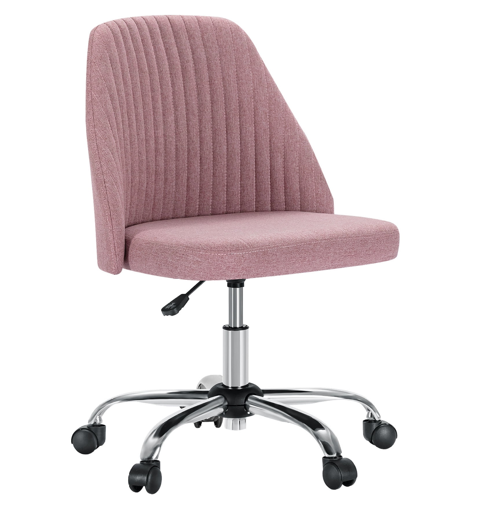 Home Office Desk Chair - Adjustable Rolling Chair, Armless Cute Modern ...