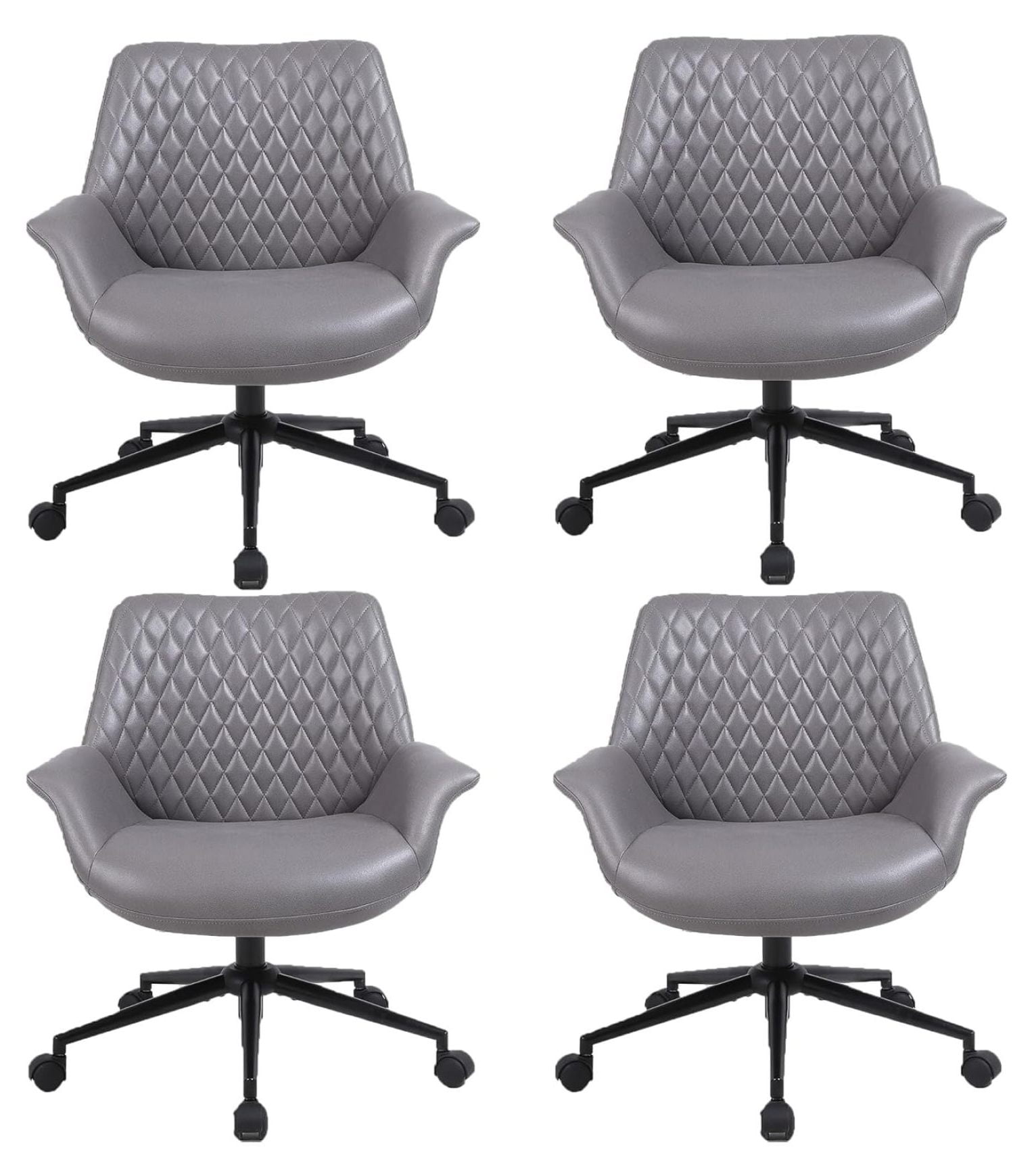 Home Office Desk Chair, Fabric Modern Height Adjustable Task Chair with ...