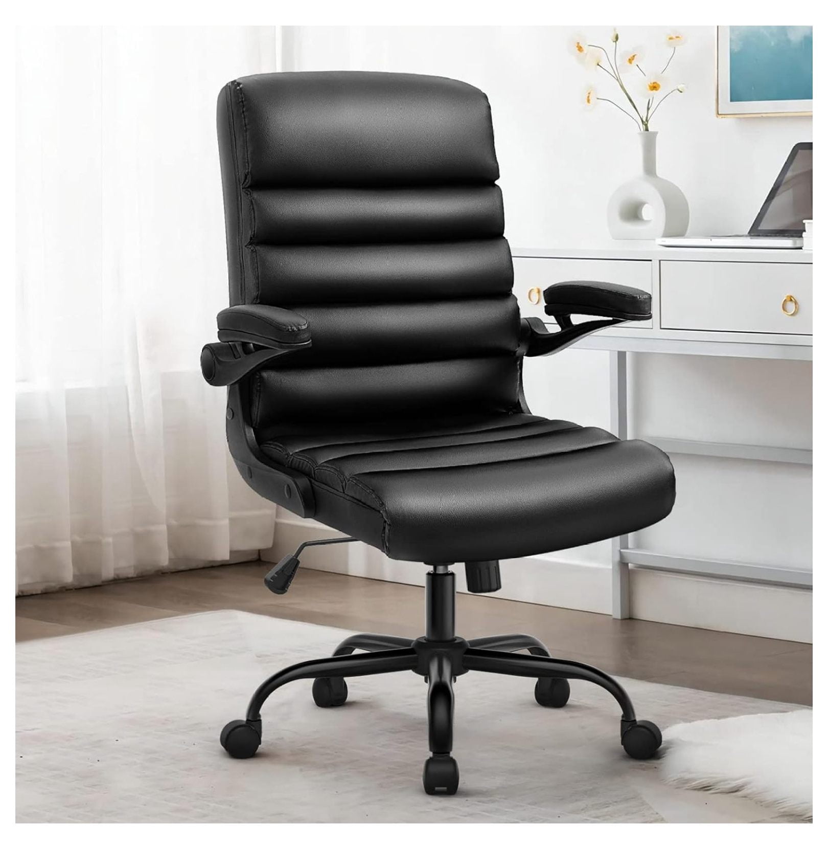 Home Office Desk Chair High Back Office Chair Ergonomic Lumbar Support ...