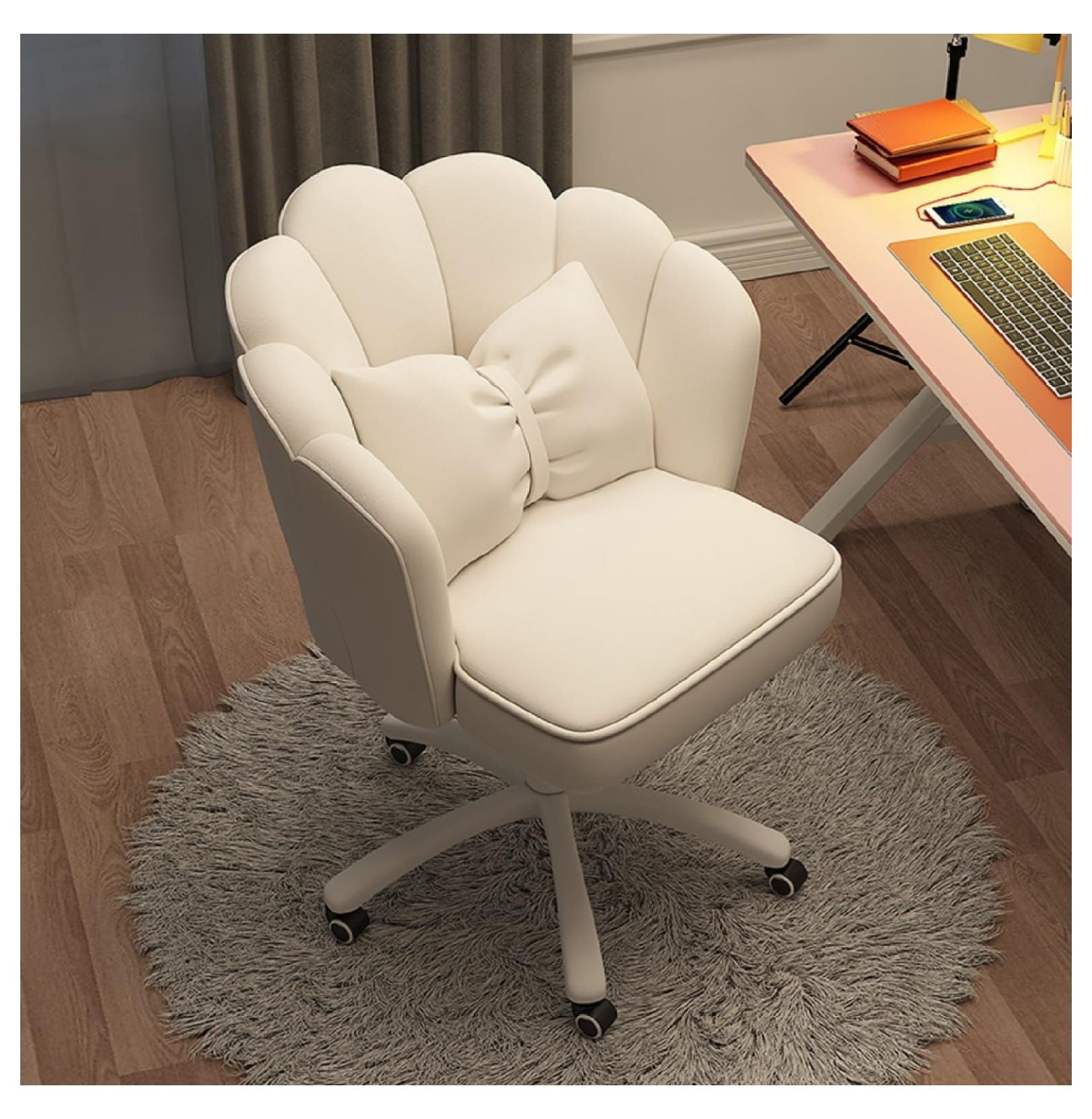 Home Office Desk Chair with -Back Upholstered Modern Tufted Computer ...