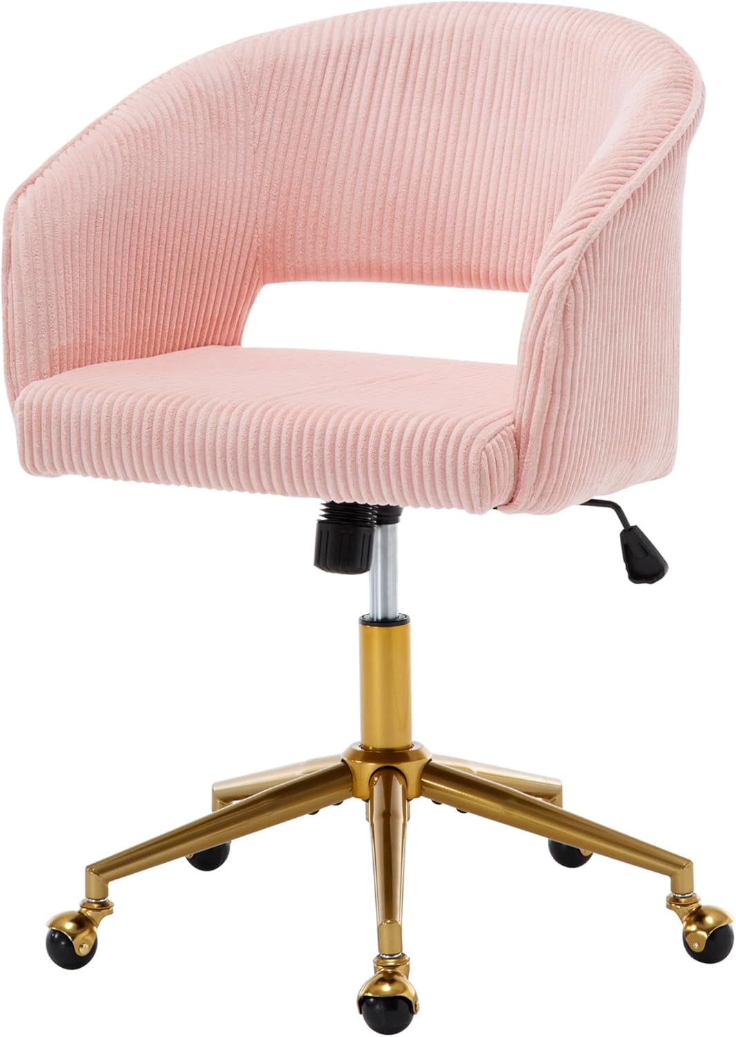 Home Office Desk Chairs, Modern Corduroy Rolling Chair, Height ...