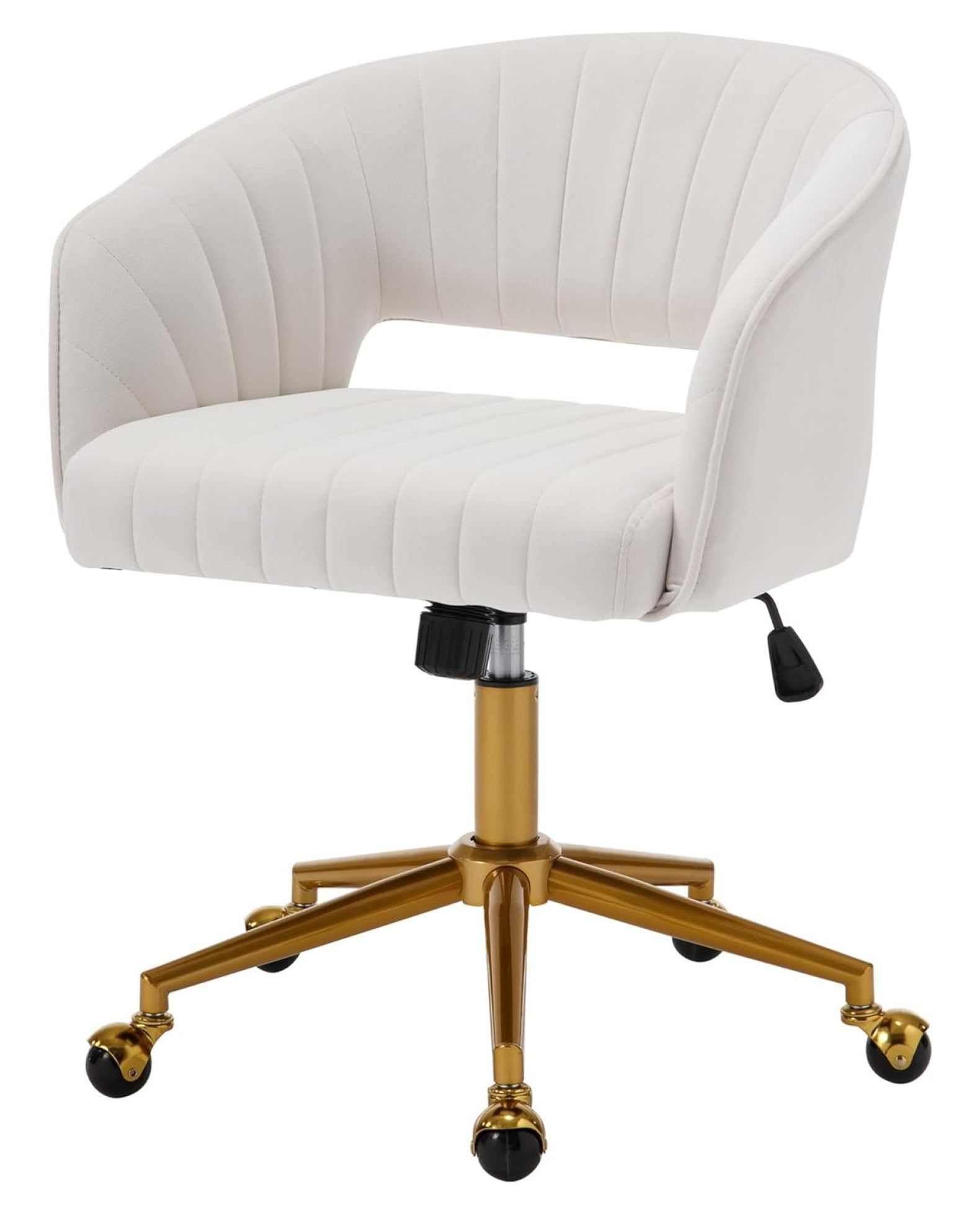 Home Office Desk Chairs, Modern Velvet Rolling Chair, Height Adjustable ...