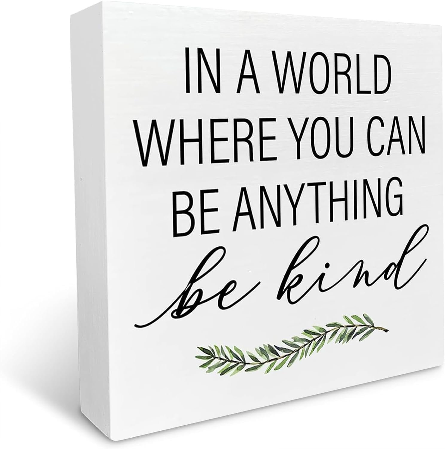 Home Office Desk Wooden Box Sign Decor In A World Where You Can Be ...