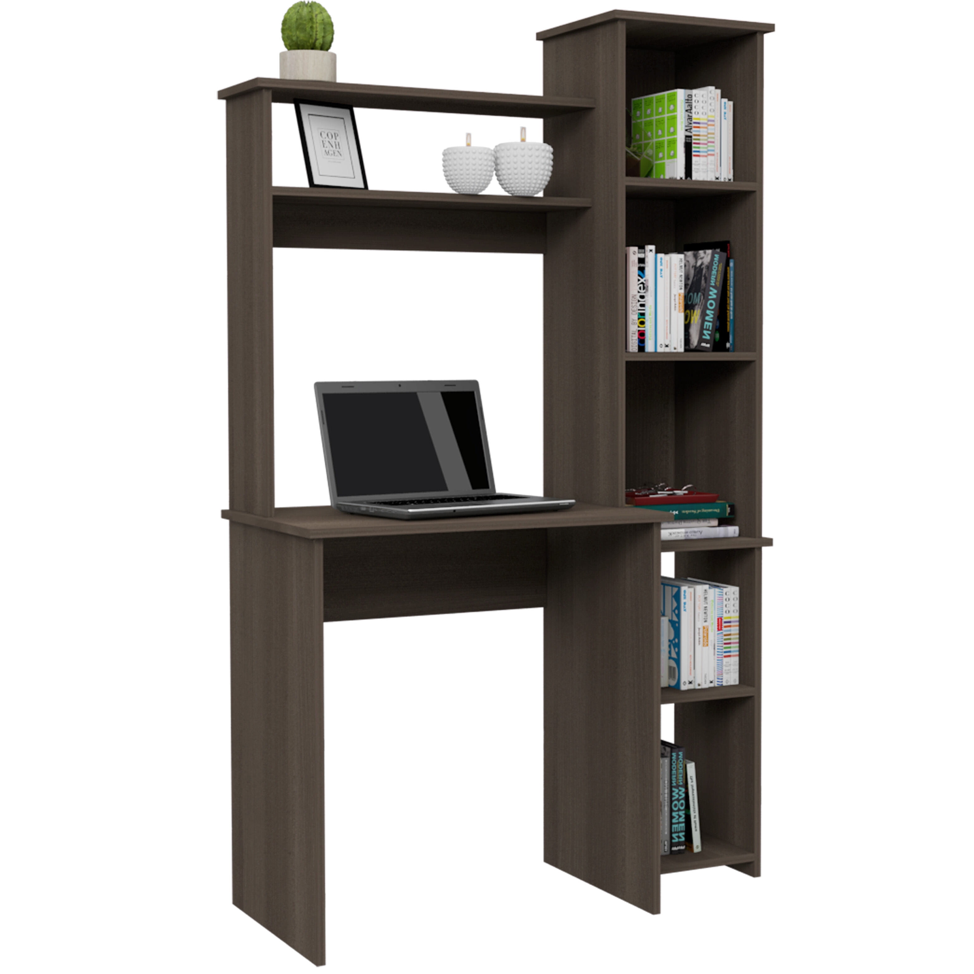 Home Office Desks, Aramis Desk, Five Shelves, Two Superior Shelves ...