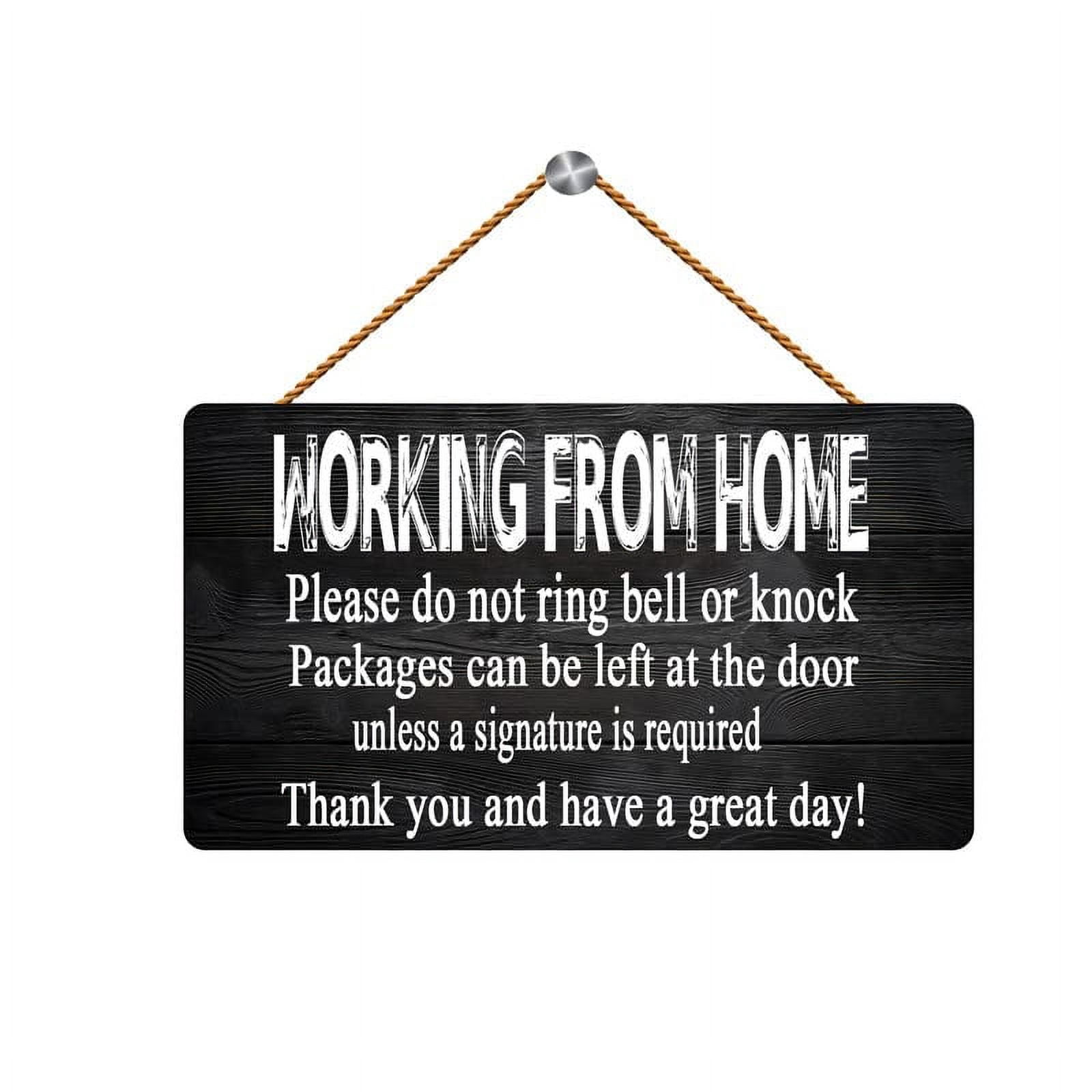 Home Office Door Wood sign, Working from Home Door Sign, No Soliciting ...