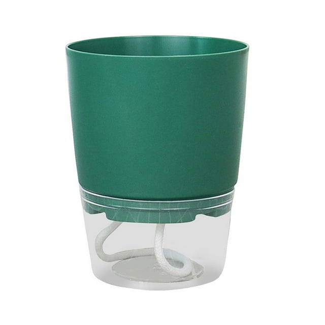Home Office Double Layer Self Watering Flower Pot With Rope Injection ...