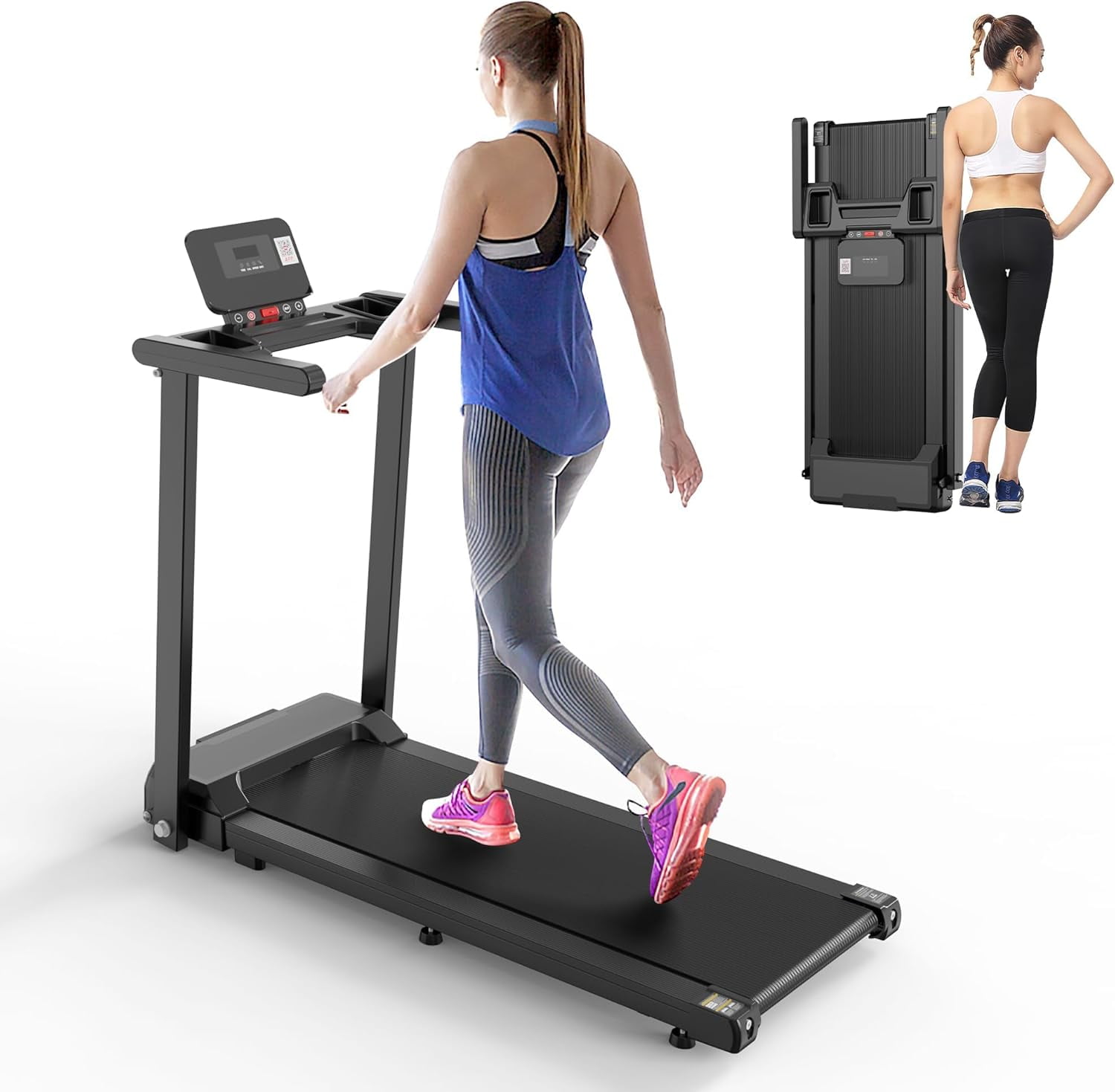 Home/Office Folding Walking Treadmill - 3.0HP Motor, 300lbs Capacity ...