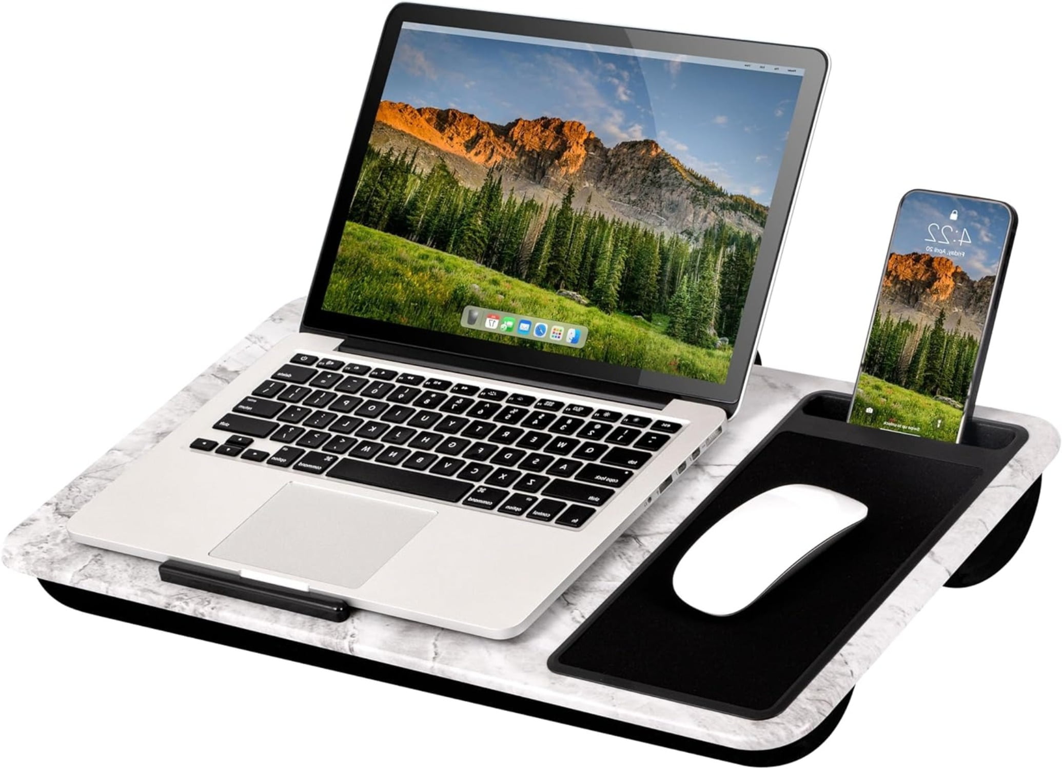Home Office Lap Desk - Left-Handed - with Mouse Pad, Device Ledge ...