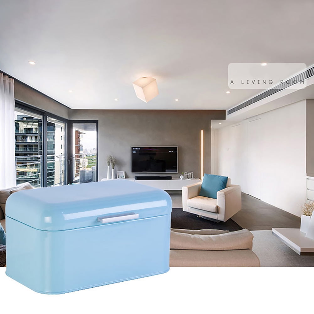 Home Office Metal Storage Box Bread Shape Large Capacity Container ...