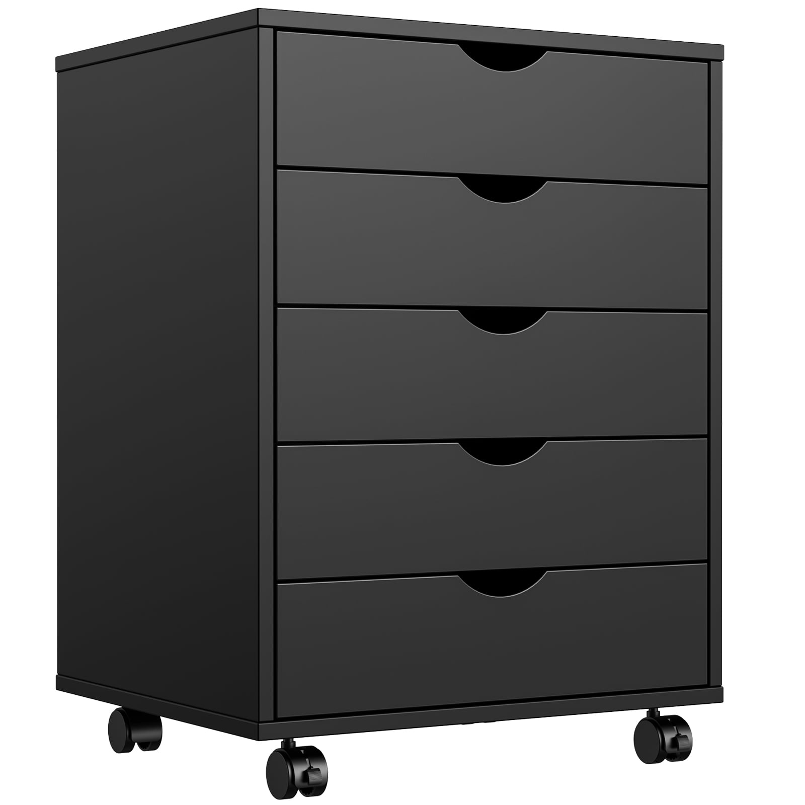 Home Office Mobile File Cabinet with 5 Slim Drawers, Small Commercial ...