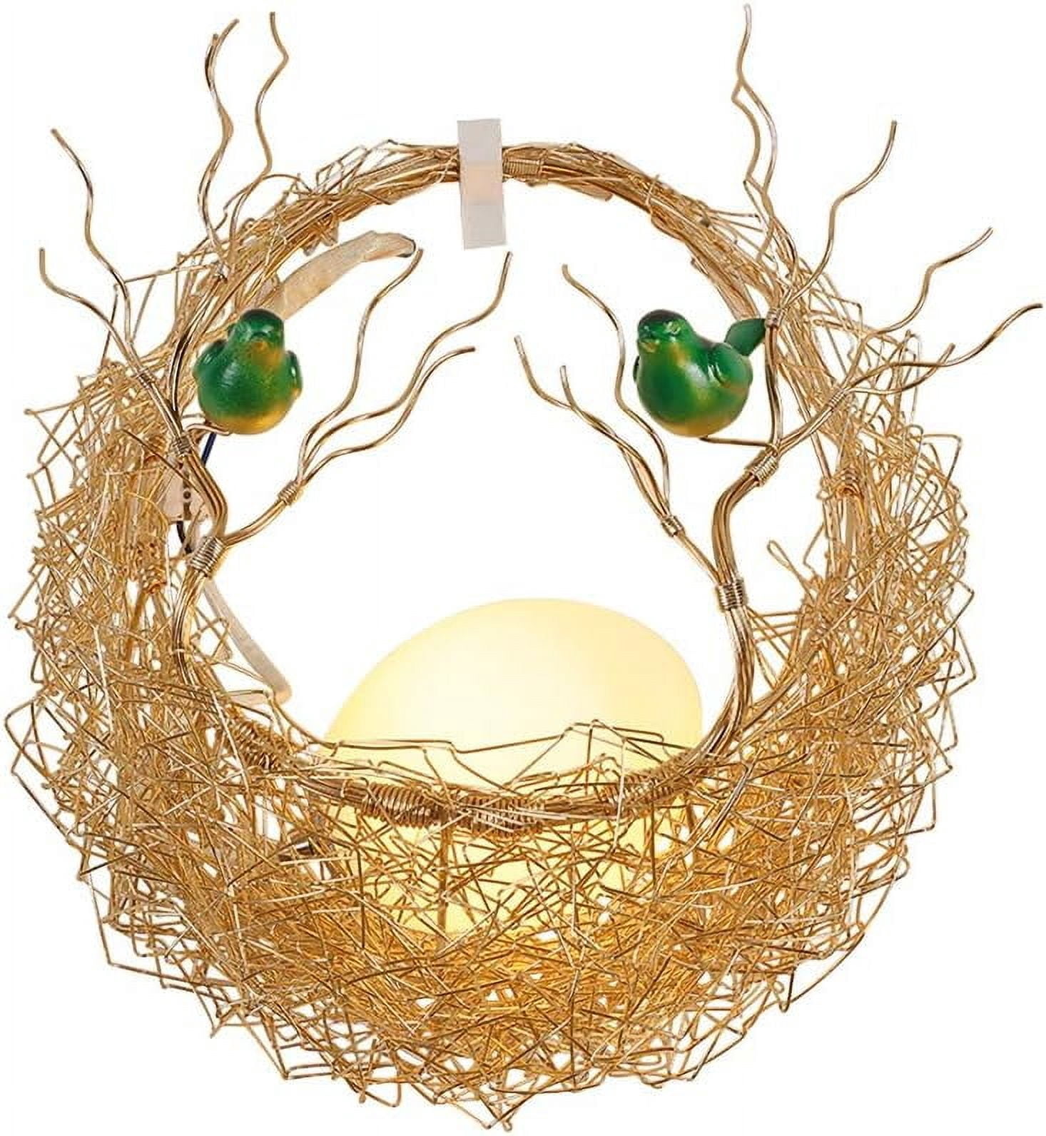 Home Office Nordic Design Bird's Nest Wall Light Creative Hand Weaving ...