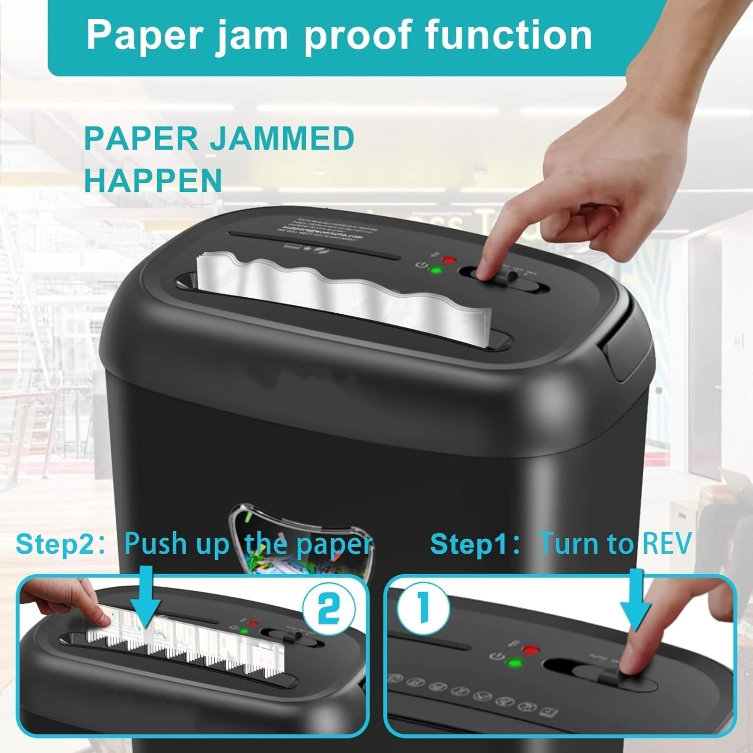 Home Office Paper Shredder,14-Sheet Cross Cut with 6.6-Gallon Basket ...