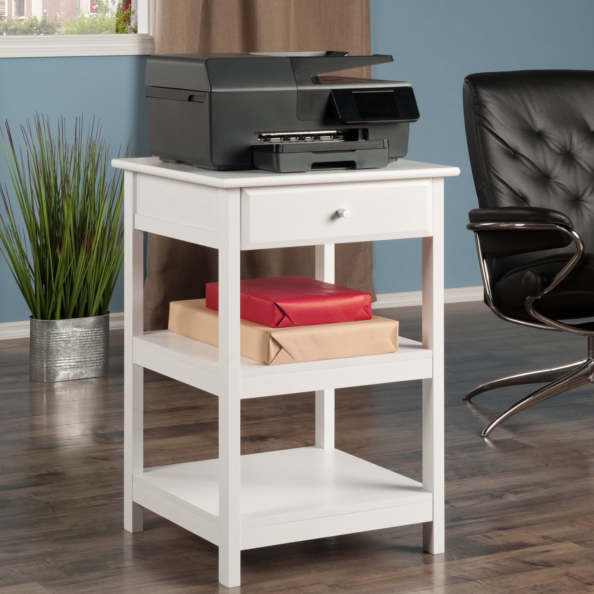 Home Office Printer Stand - White - Upgrade Workspace - Walmart.com