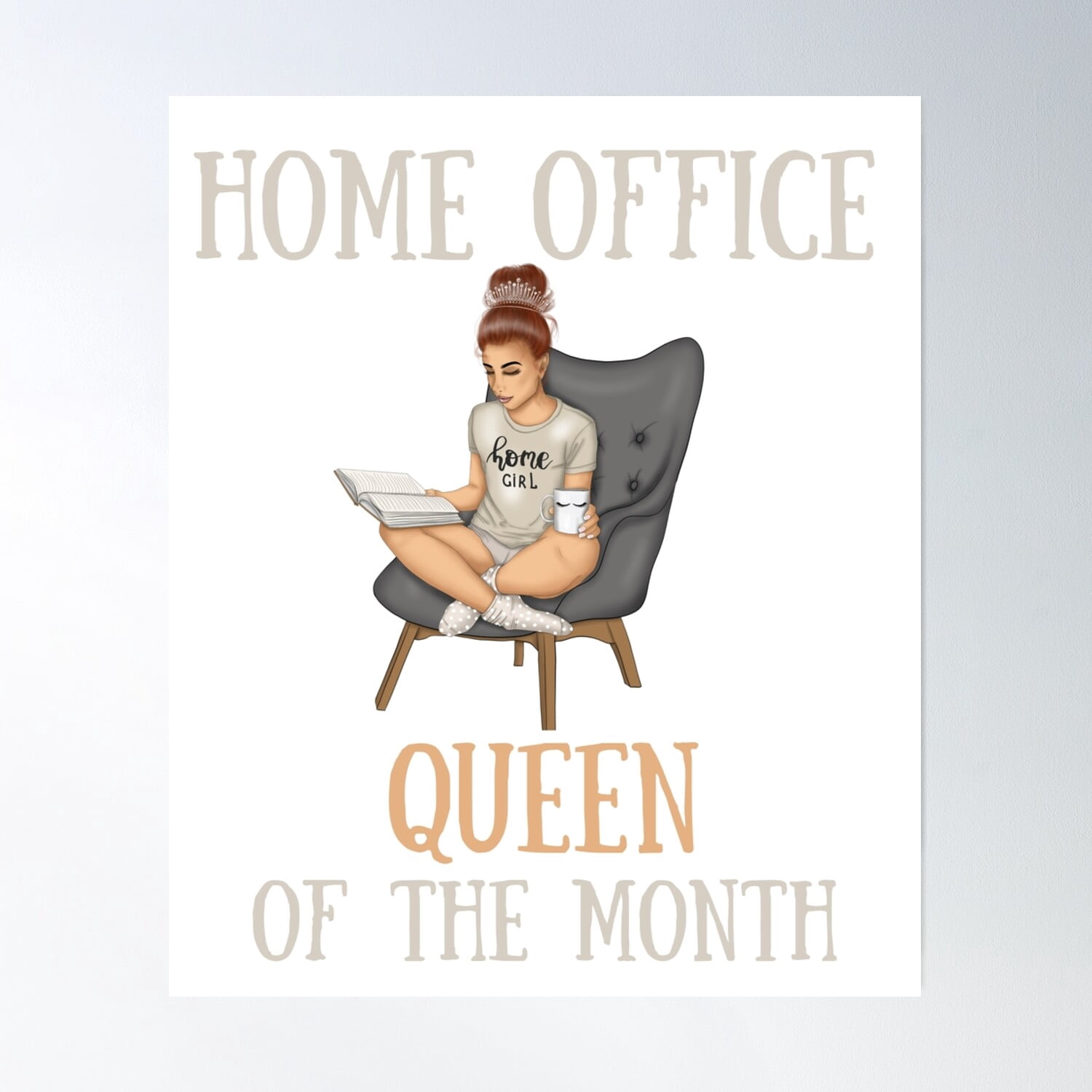 Home Office Queen Of The Month Poster Wall Art, Modern Wall Decor, 8x12 ...