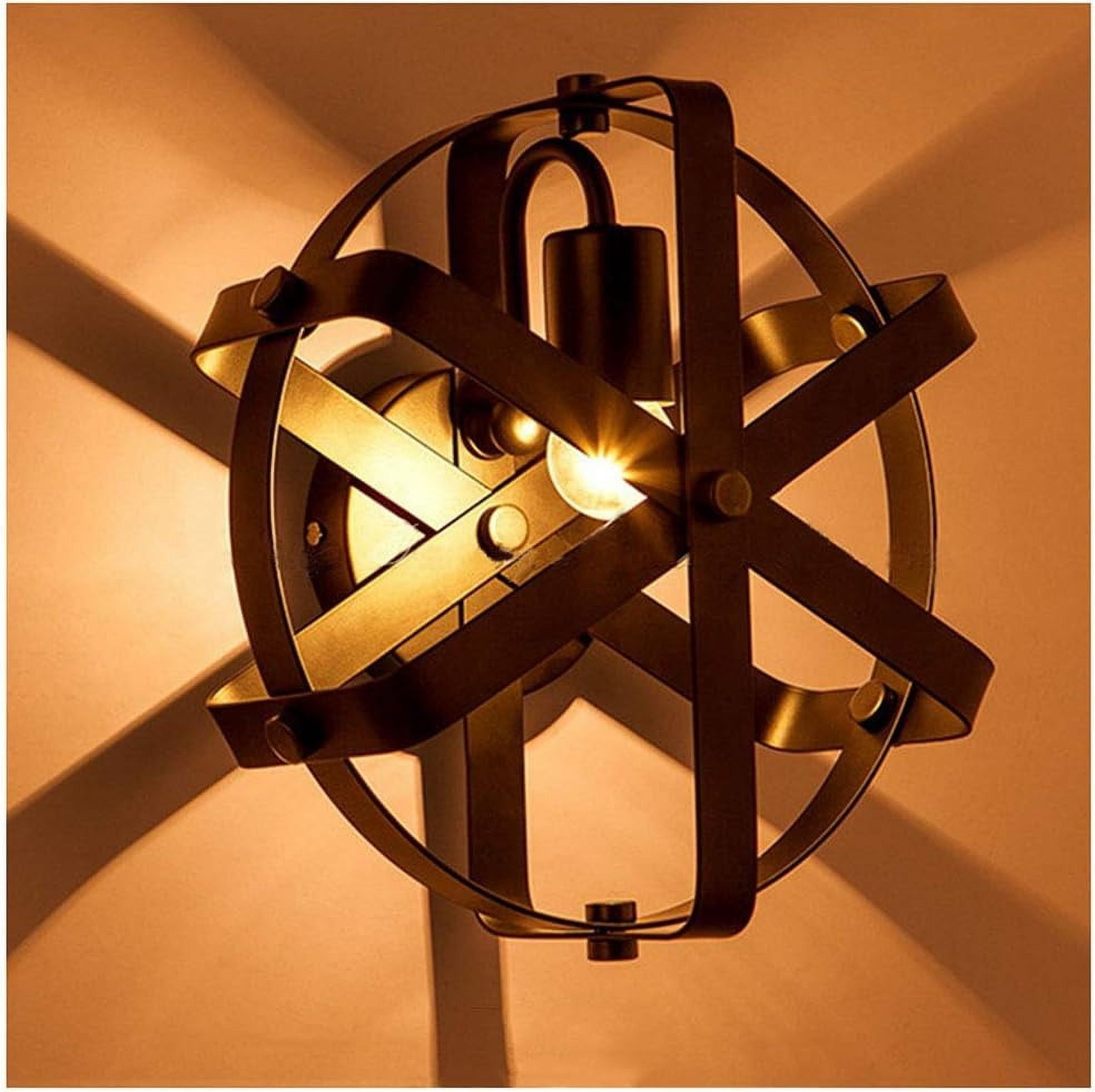 Home Office Retro Industrial Wall Light Fixture Loft Vintage Round ...