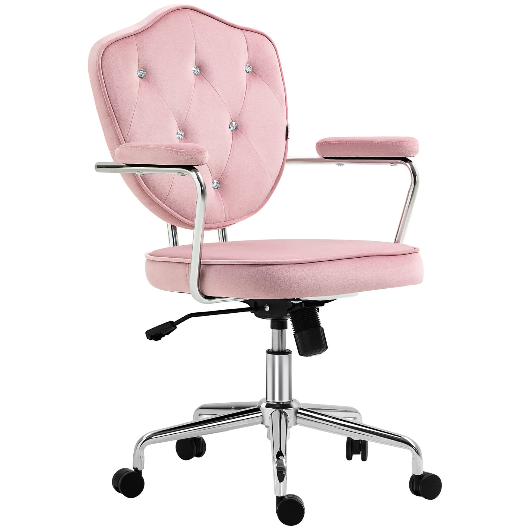 Home Office Rolling Chair | Soft Padding, Rhinestone - Decorated Back ...