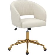 Fluffy Upholstered Office Chair, SYNGAR Faux Fur Plush Office Desk ...