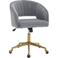 Home Office Swivel Desk Chair, Modern Velvet Vanity Chair, Height ...