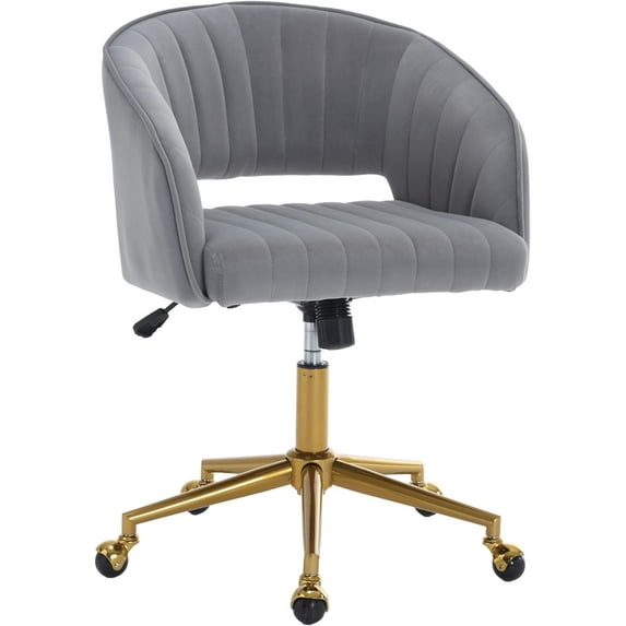 Home Office Swivel Desk Chair, Modern Velvet Vanity Chair, Height ...