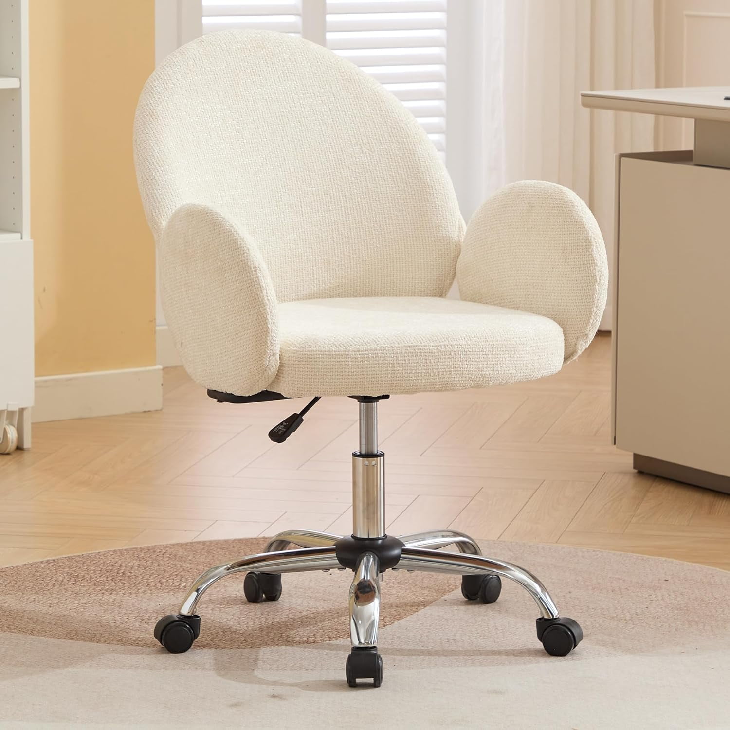 Home Office Swivel Desk Chair with Wheels, Height Adjustable Task Chair ...