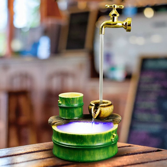 Home Office Table Ornament Rockery Flowing Water Floating Faucet ...