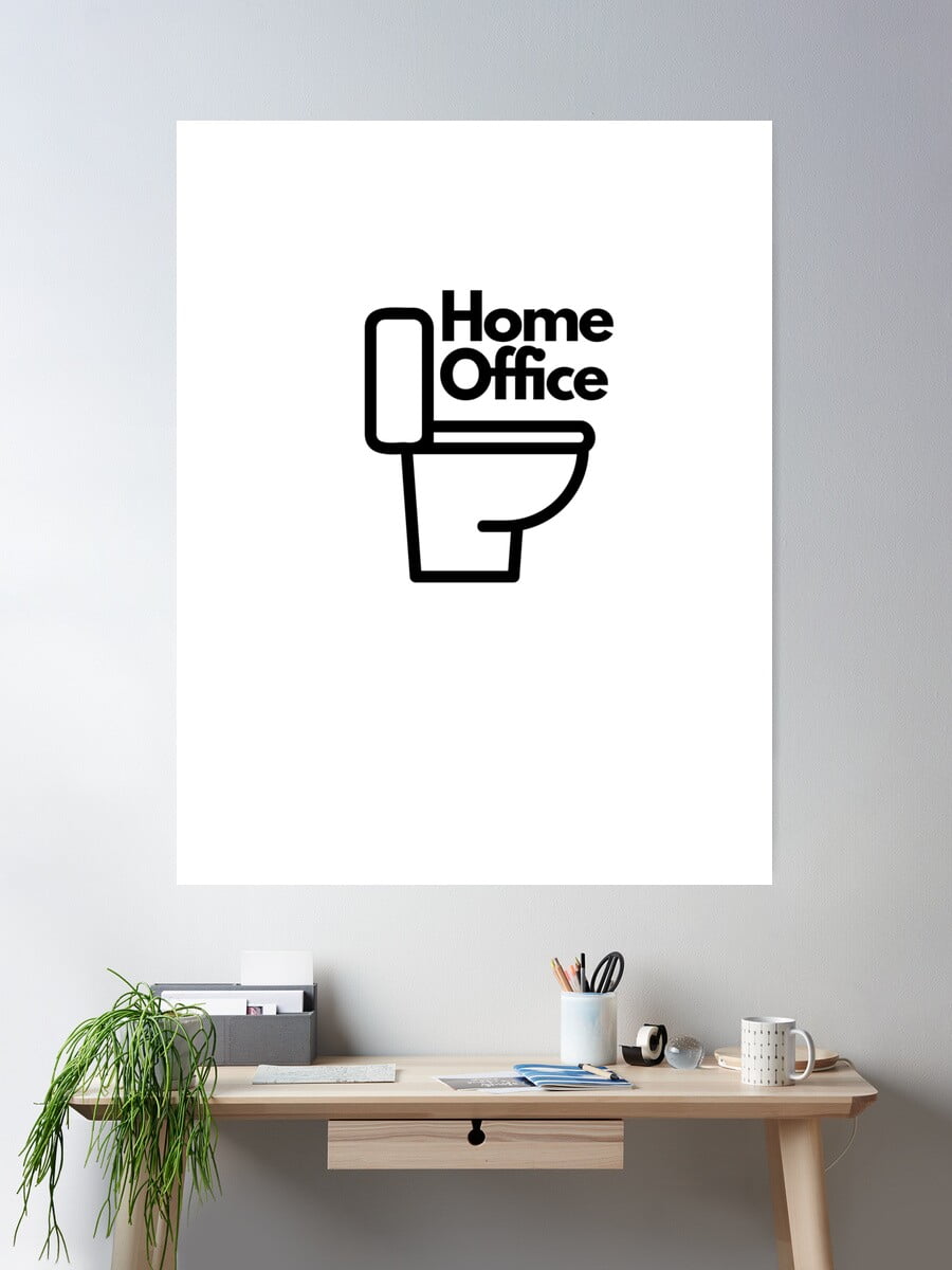 Home Office, Toilet Humour Poster Wall Art, Modern Wall Decor For ...