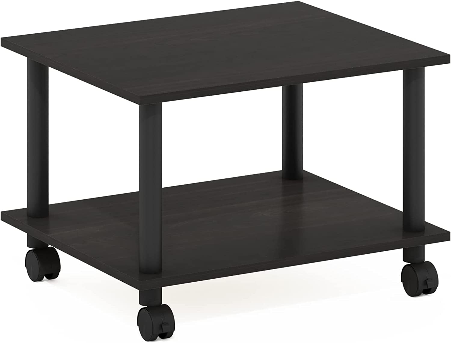 Home Office Under Desk CPU and Printer Stand with Wheels, Espresso ...