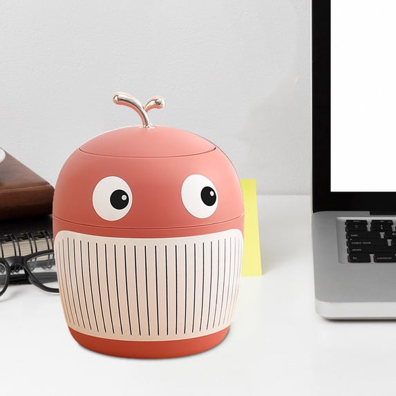 Home Organization - Little Desktop Garbage Bin With Lid Cute Garbage ...