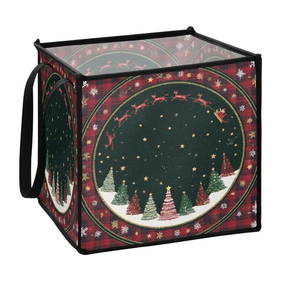 Home Organizer Foldable Fabric Storage Bin With Handle Christmas ...
