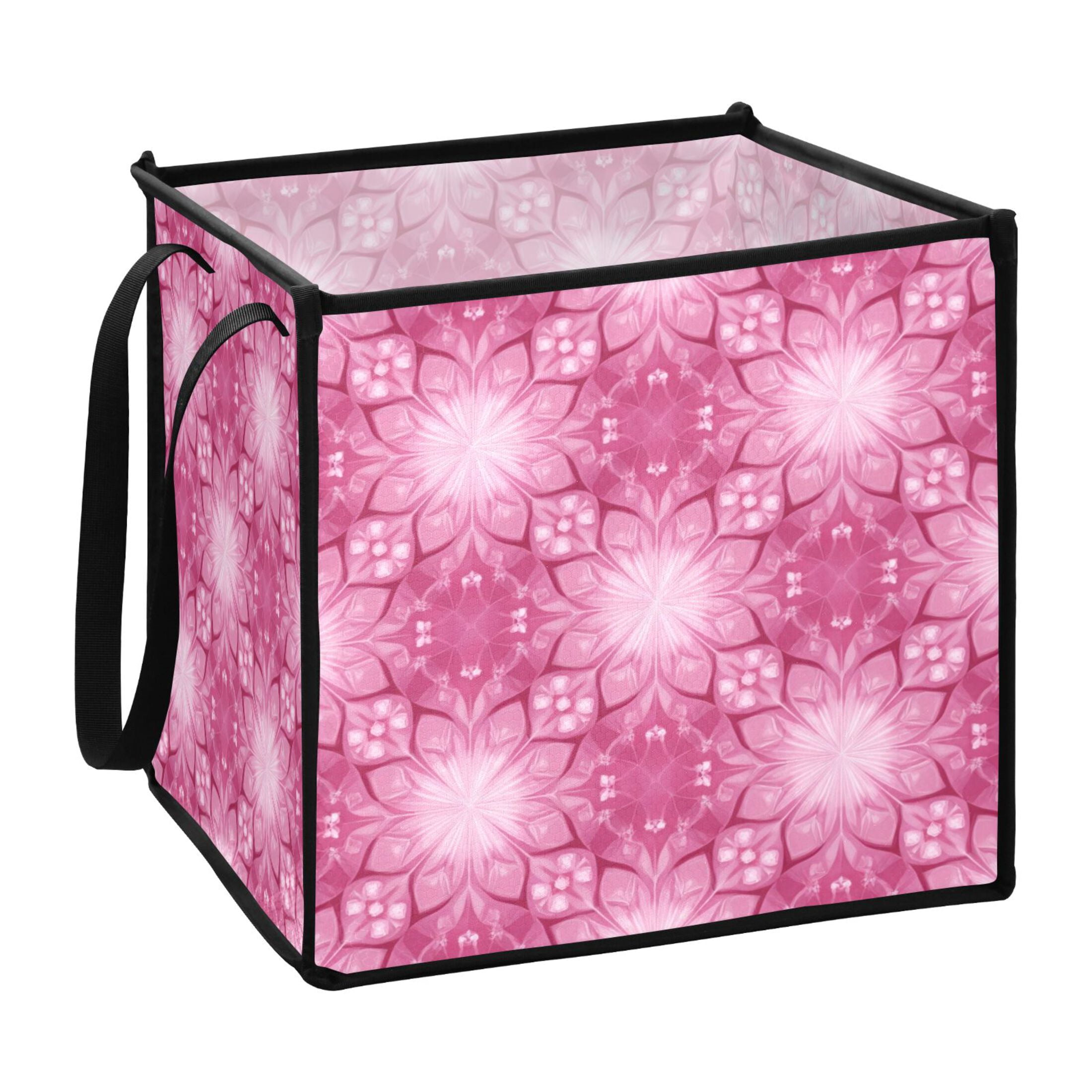 Home Organizer Foldable Fabric Storage Bin With Handle Flower Of The ...