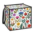 Home Organizer Foldable Fabric Storage Bin With Handle Hand-painted ...