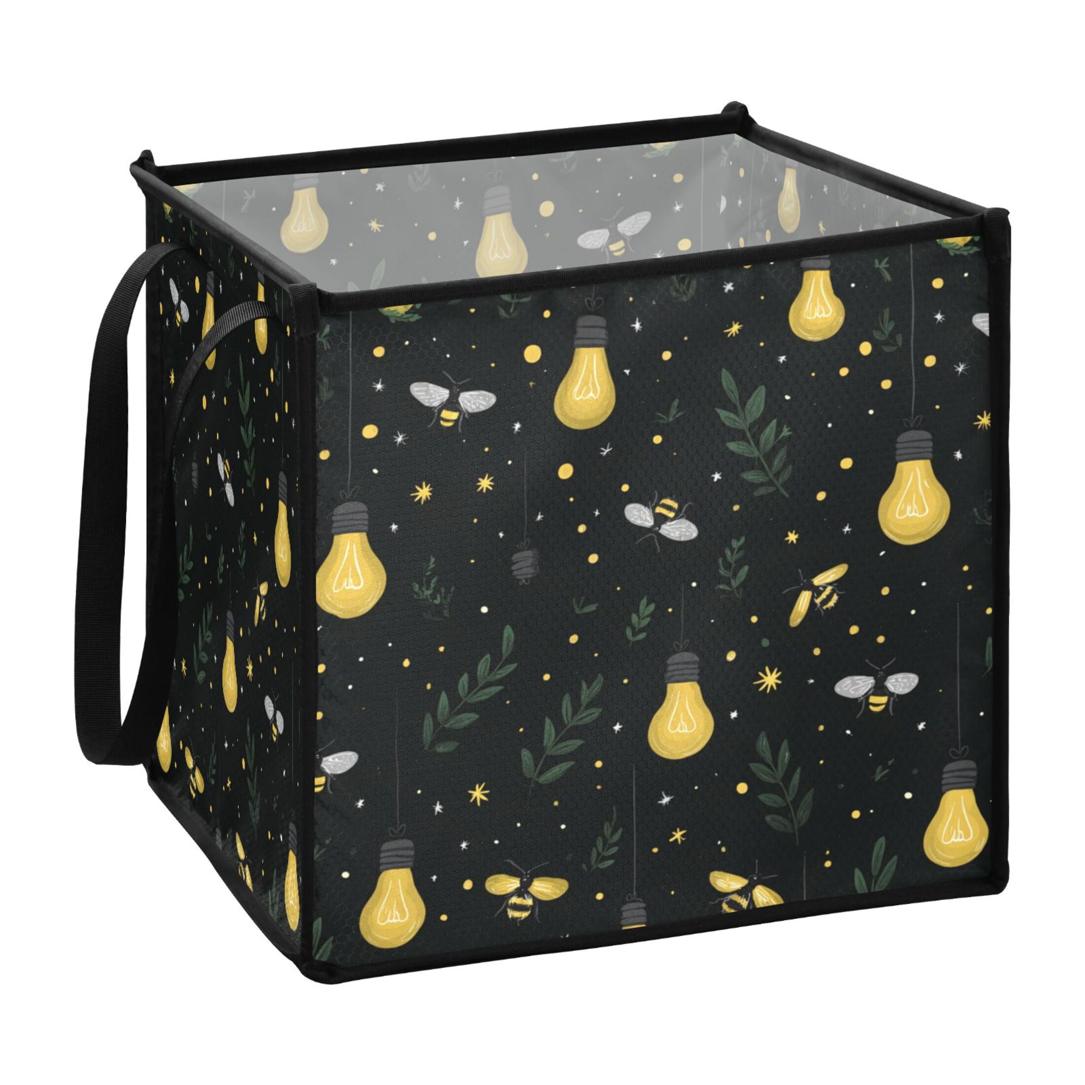 Home Organizer Foldable Fabric Storage Bin With Handle Seamless Pattern ...
