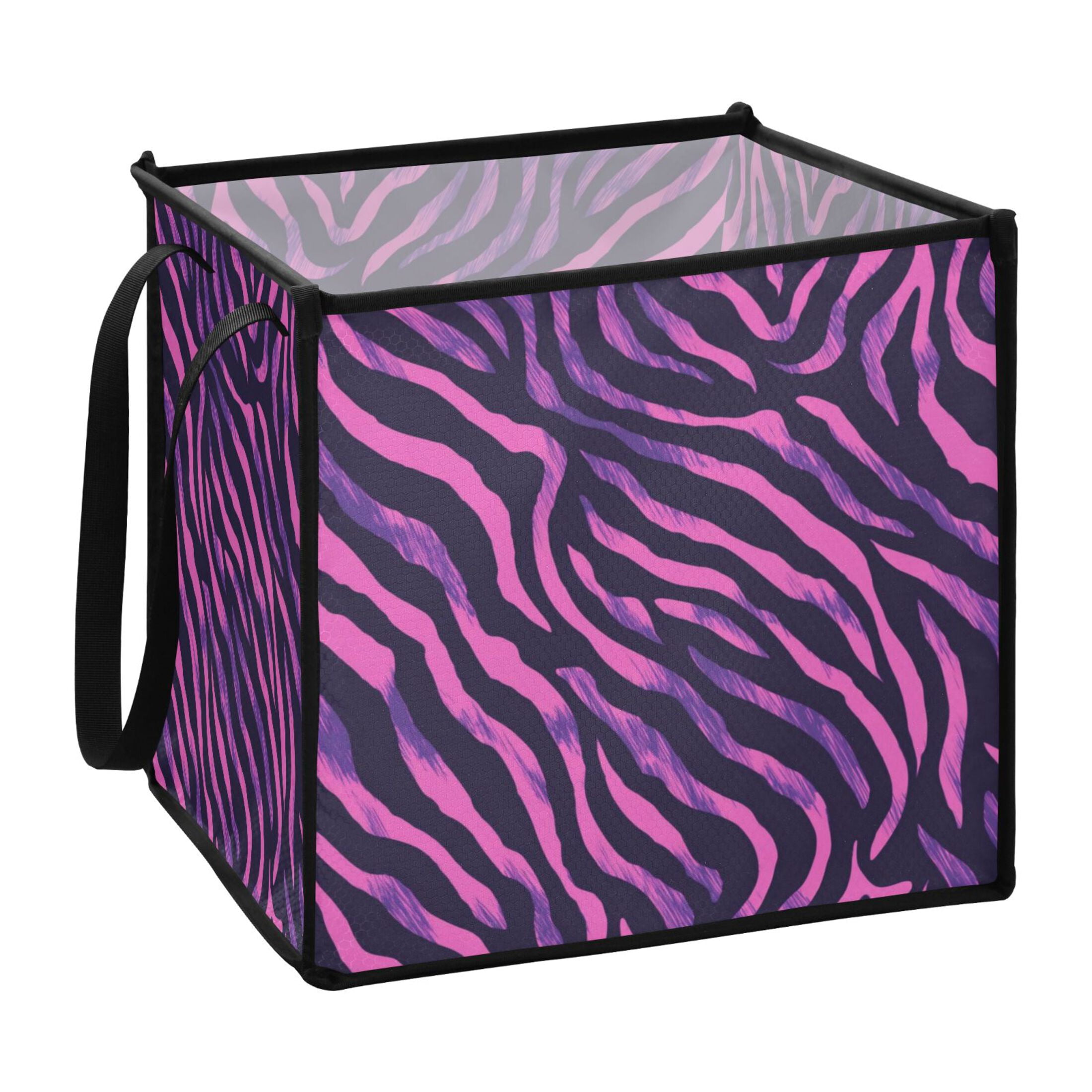 Home Organizer Foldable Fabric Storage Bin With Handle Zebra - Walmart.com