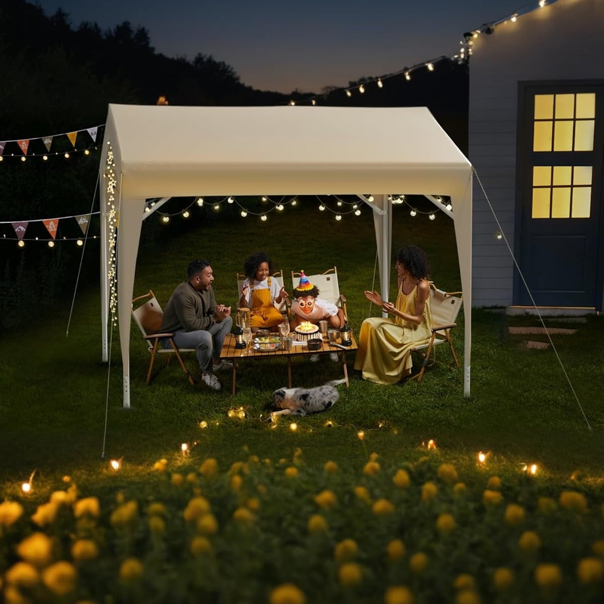 Home Outdoor Canopy, Outdoor Gazebo with Waterproof Tarp, Sun Shade ...