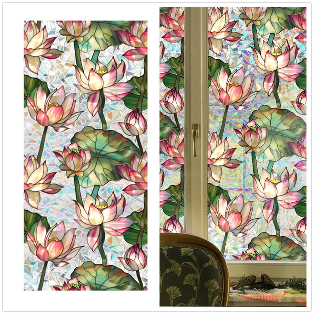 Home PVC Window Protective Film, Reusable Double-sided Stained Glass ...