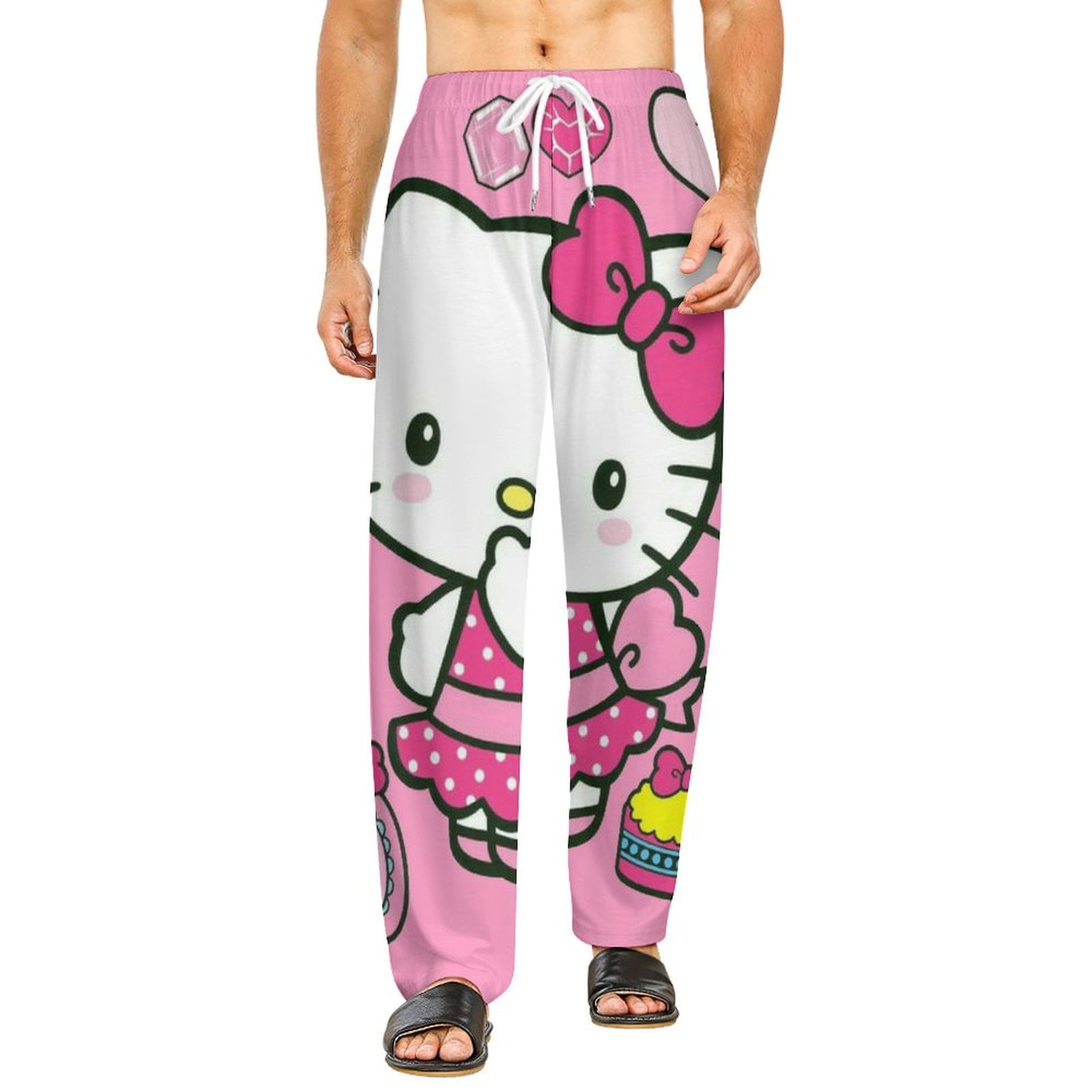 Home Pajamas Hello Kitty Unisex Soft And Comfortable Pajama Pants For Mens Womens Nightgown ...