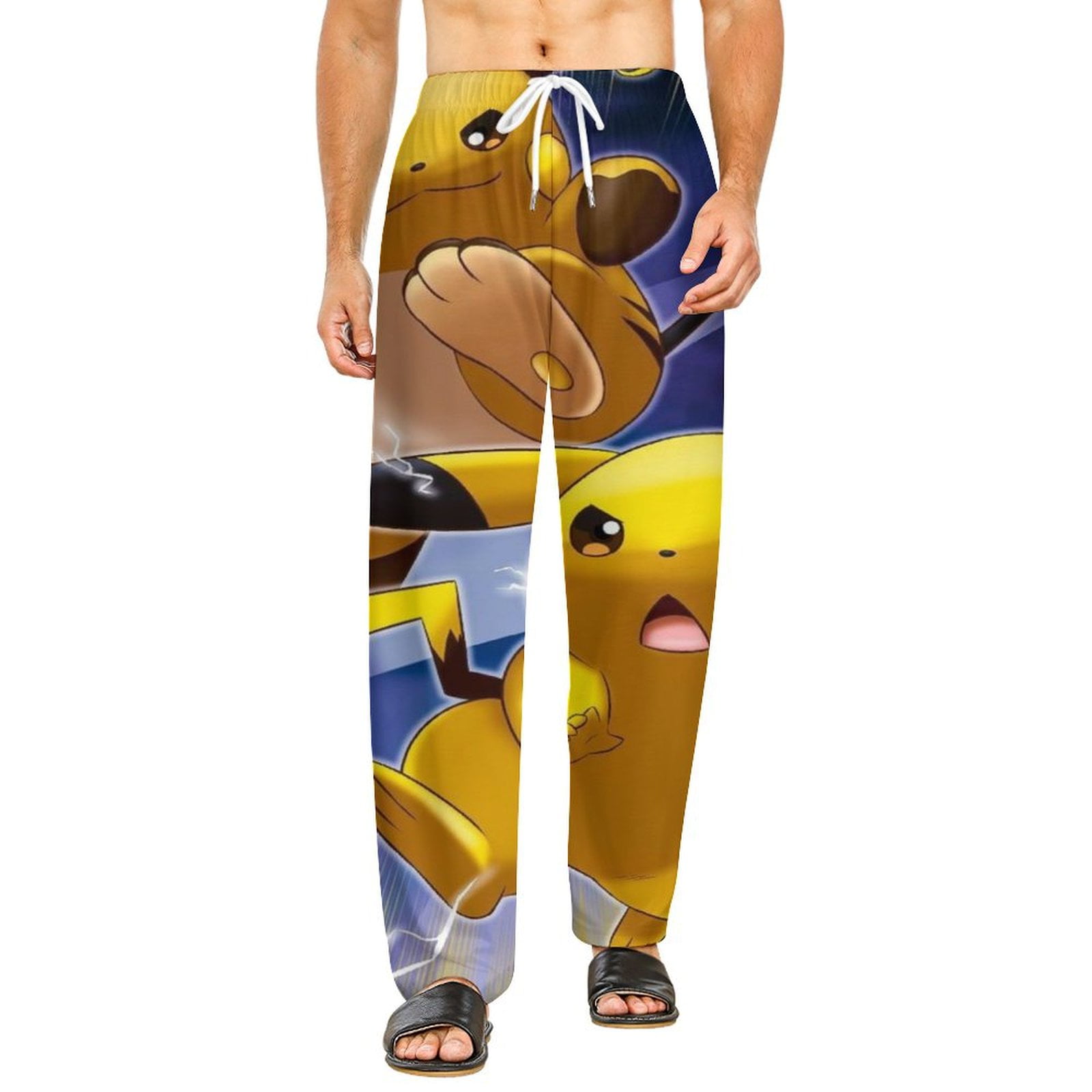 Home Pajamas Pikachu Unisex Soft And Comfortable Pajama Pants For Mens Womens Nightgown ...