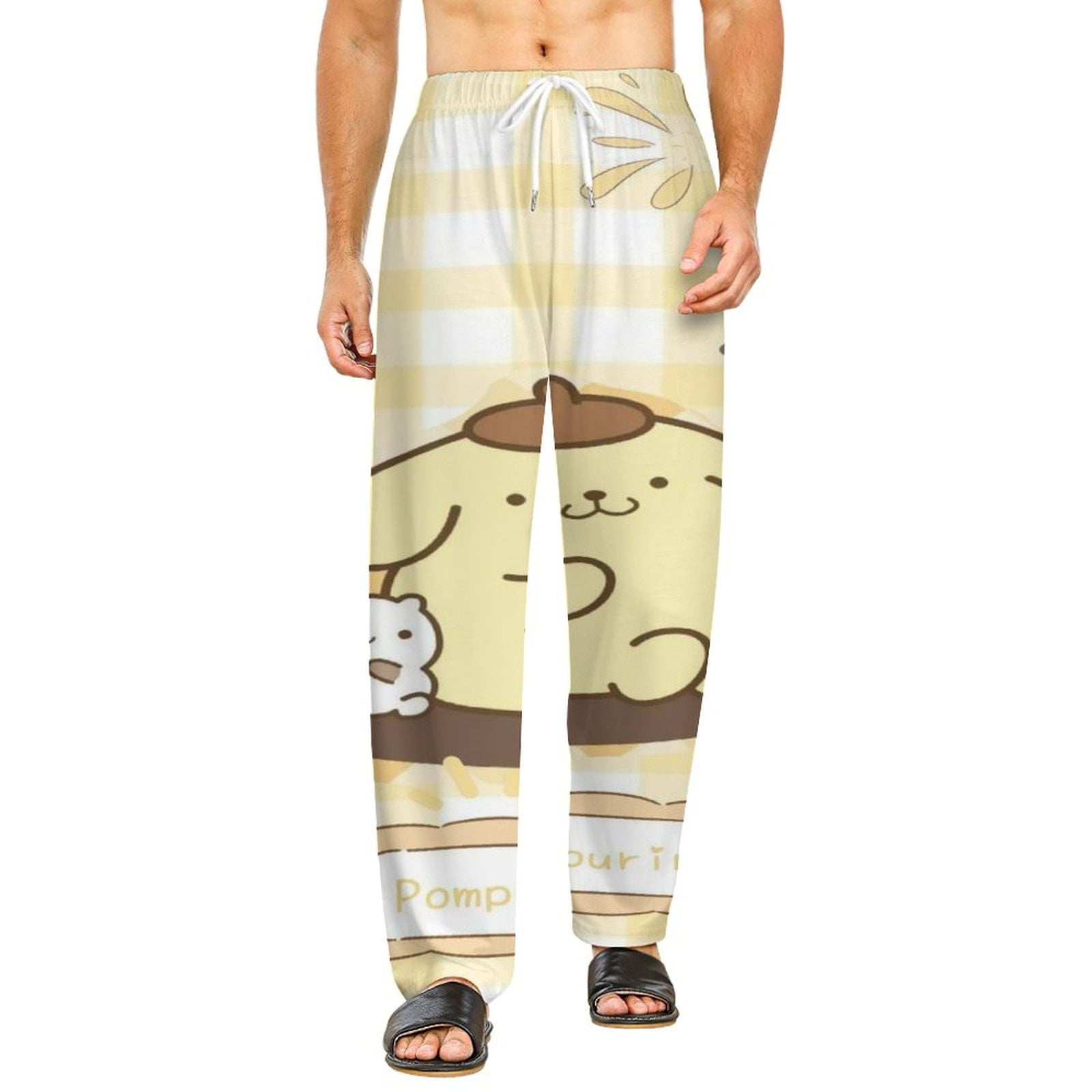 Home Pajamas Pom Pom Purin Unisex Soft And Comfortable Pajama Pants For Mens Womens Nightgown ...