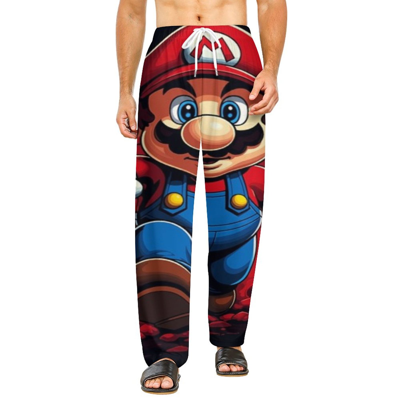 Home Pajamas Super Mario Unisex Soft And Comfortable Pajama Pants For Mens Womens Nightgown ...