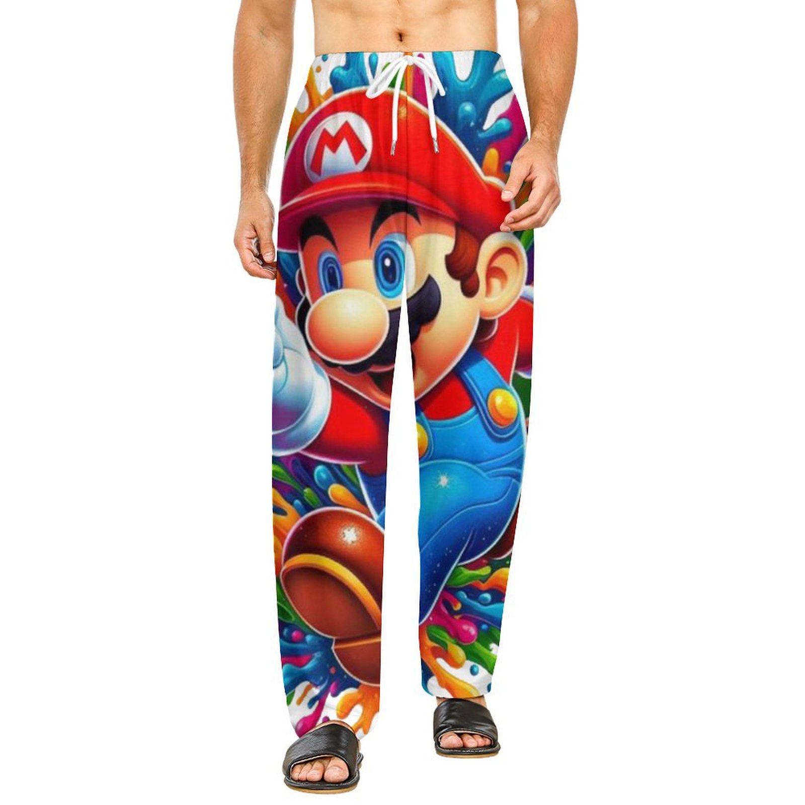 Home Pajamas Super Mario Unisex Soft And Comfortable Pajama Pants For Mens Womens Nightgown ...