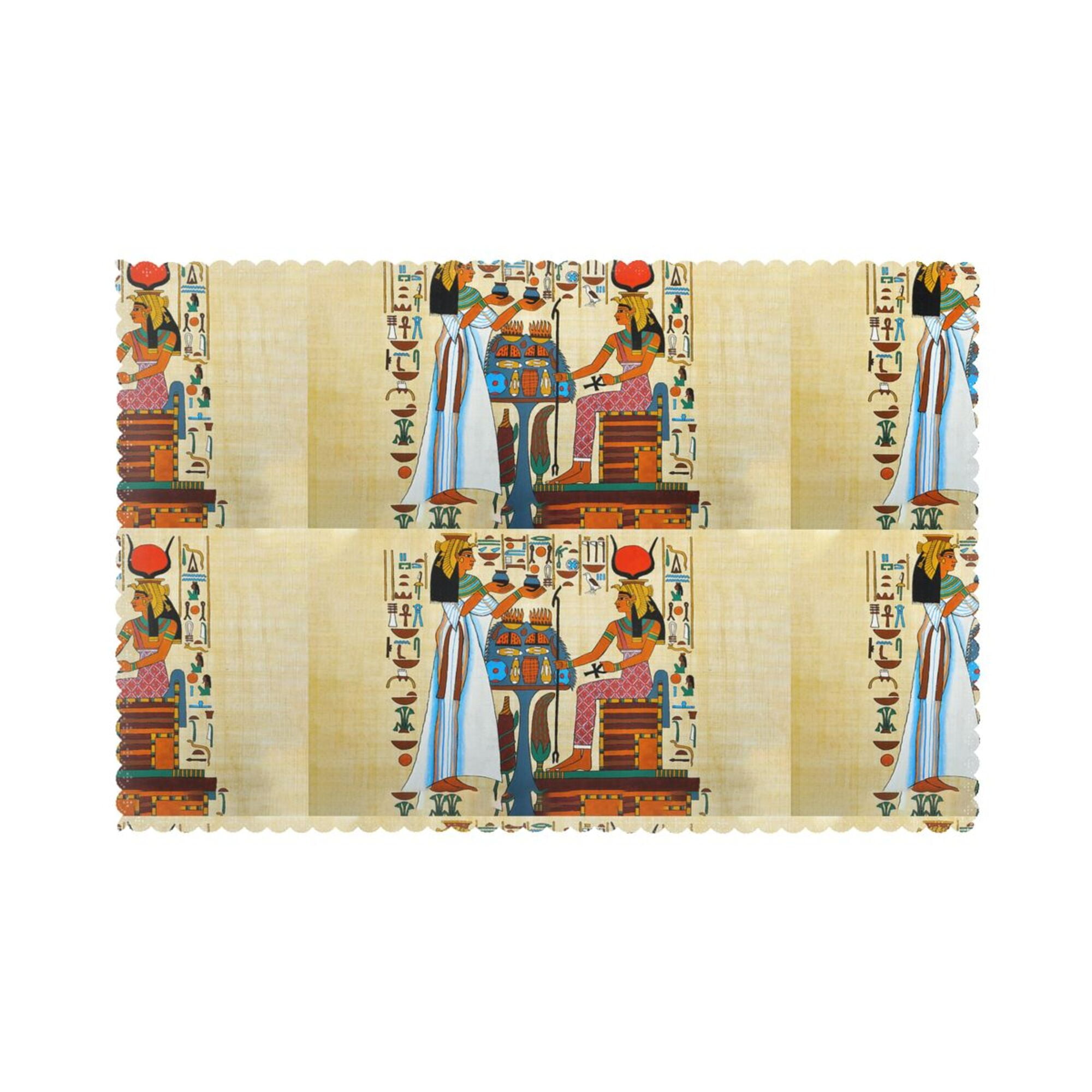 Home Papyrus Design With Ancient Egyptian Elements Placemats Set Of 6 ...