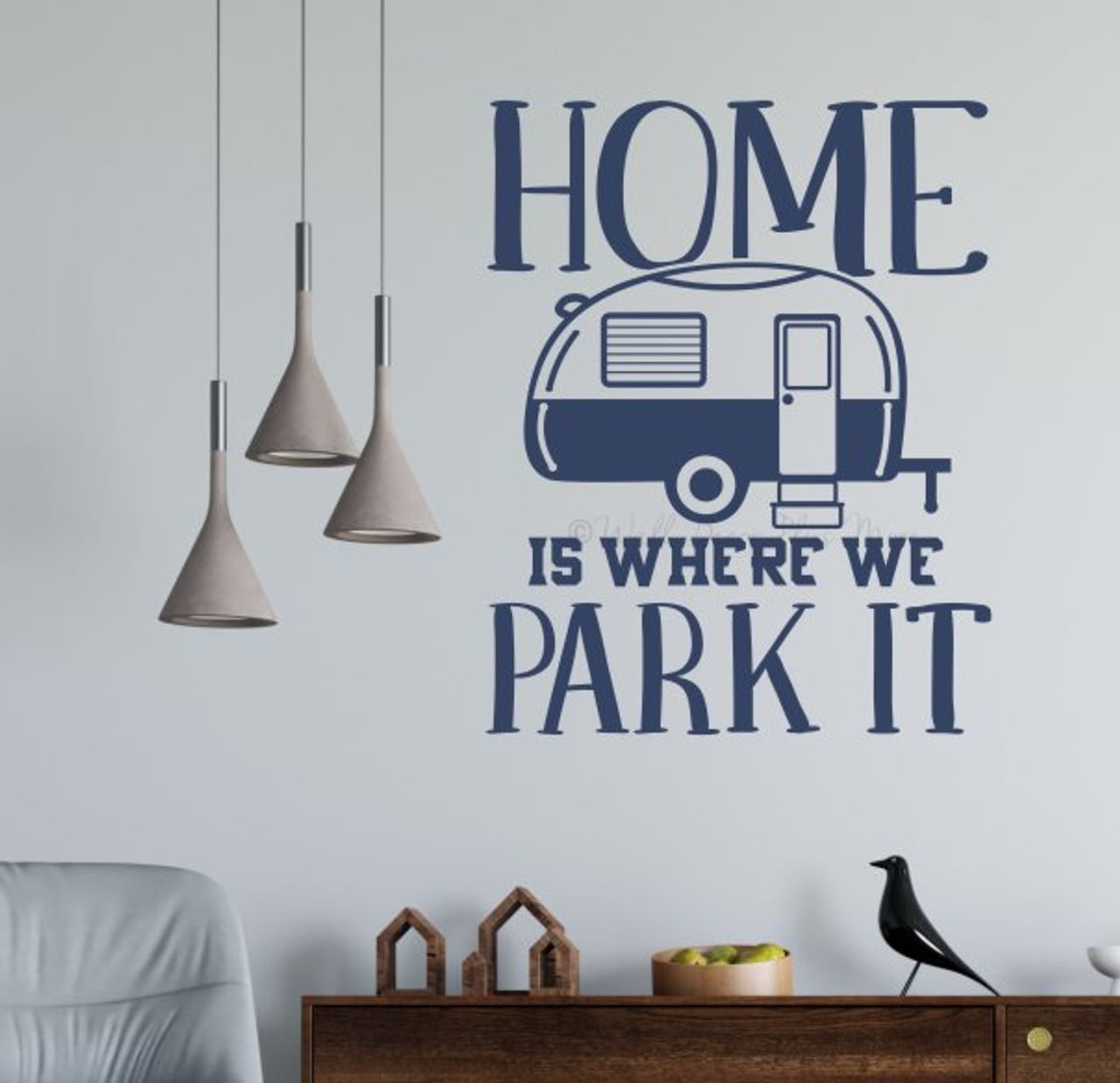 Home Where We Park It Camper RV Decals - Vinyl Camper Decals - Retro RV ...