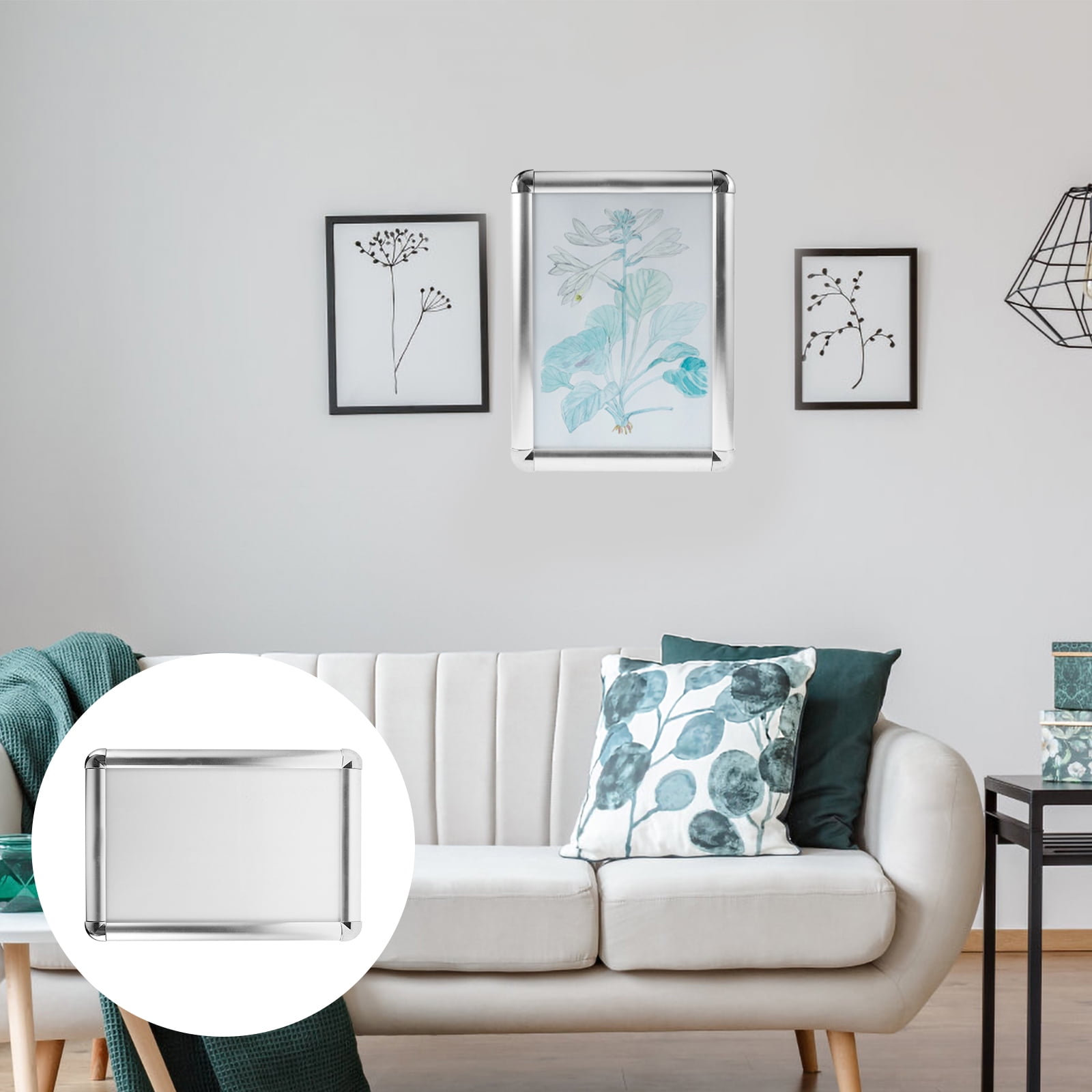 Home Photo Frames,A4 Aluminum Alloy Snap Frame Wall Mounting Picture Frame A4 Poster Frame Wall ...