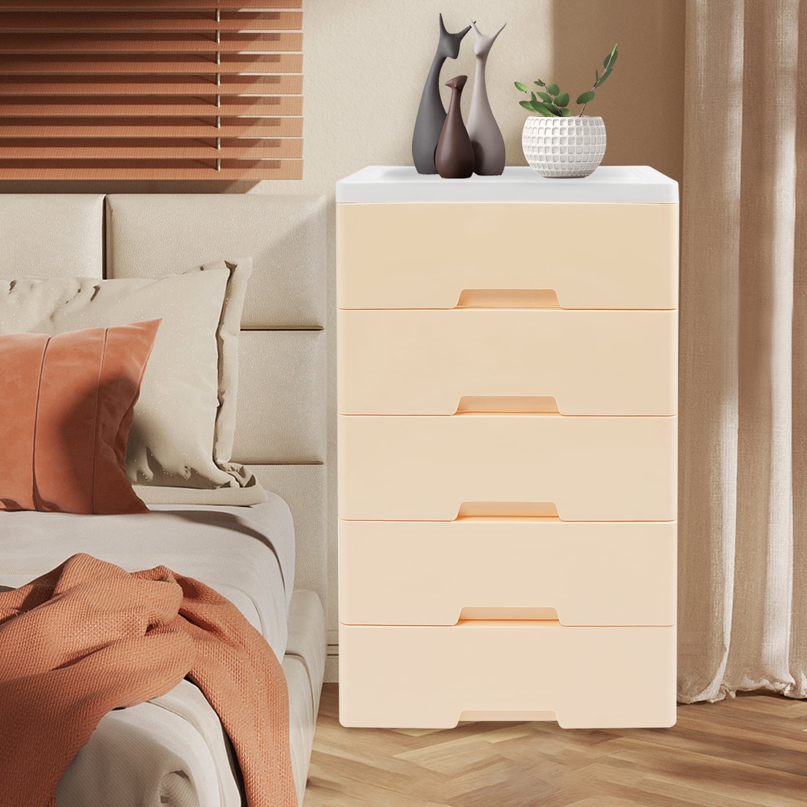 Home Plastic Chest of Drawers, Dresser Storage Cabinet, Drawer Plastic ...