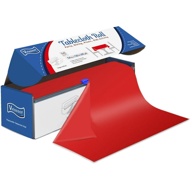 Home Plastic Table Cover Roll: Disposable Tablecloth for Perfectly ...