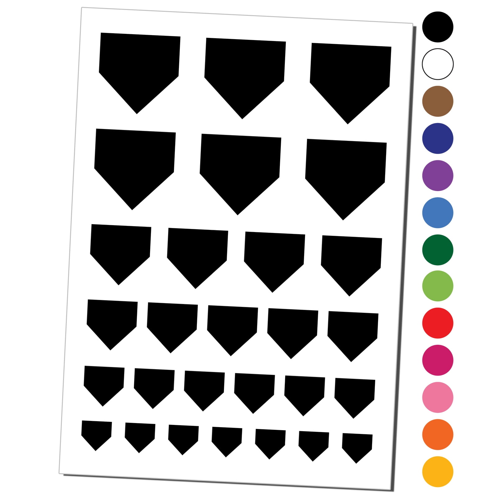 Home Plate Baseball Water Resistant Temporary Tattoo Set Fake Body Art ...