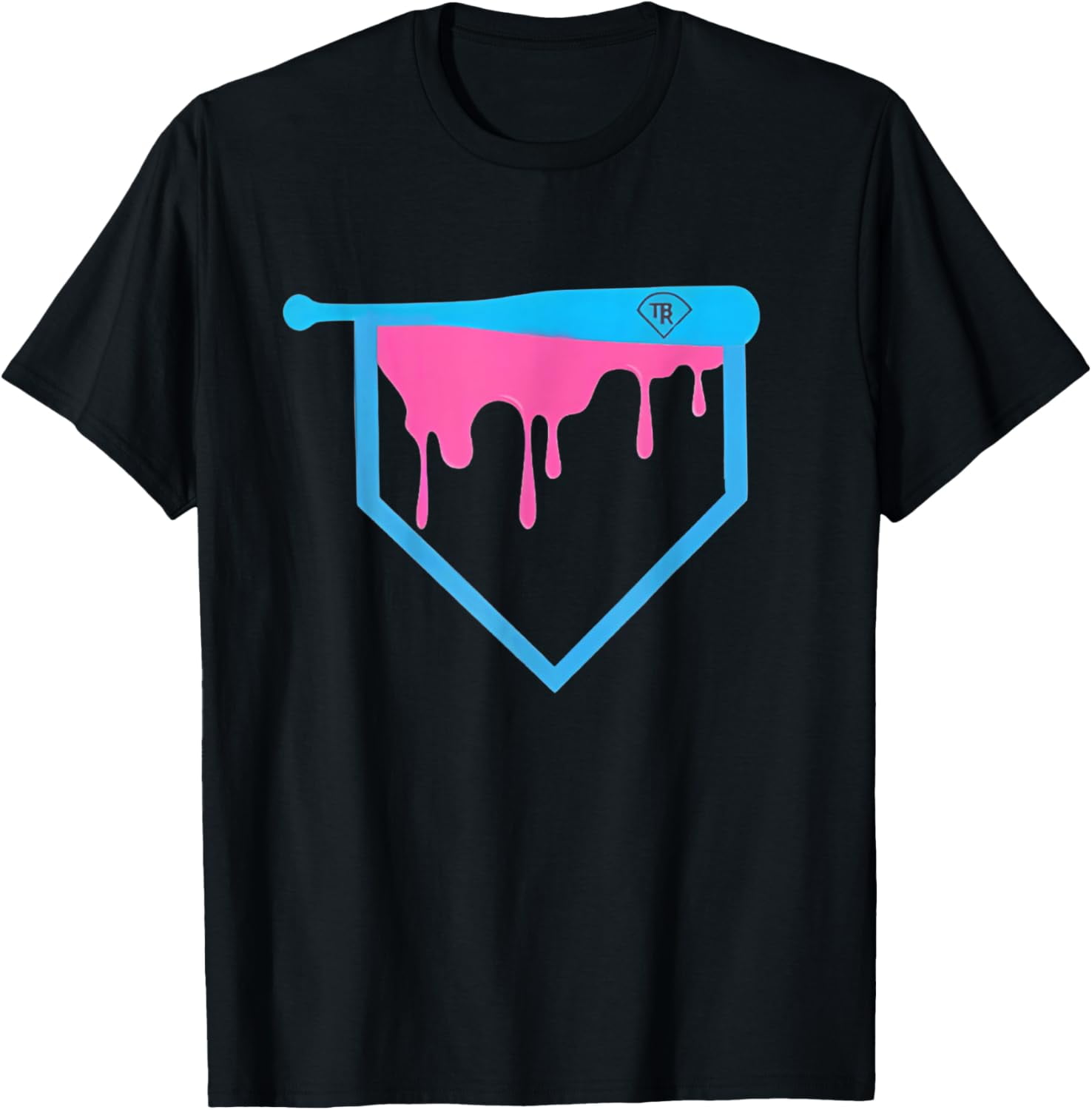 Home Plate Drip - Drip Baseball-baseball bat with sprinkles T-Shirt ...