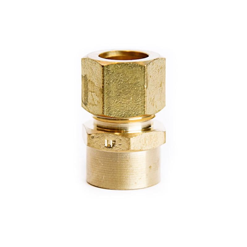 Home Plus 4016510 0.5 Compression x 0.38 in. FPT Brass Coupling - Pack ...