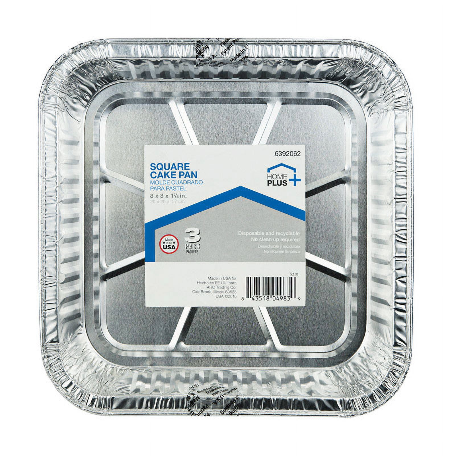 Cake Pan 8x8" 3pk - Walmart.com