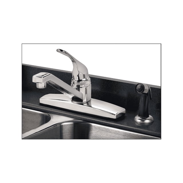 Home Plus Traditional One Handle Kitchen Faucet with Deck Mount Side ...